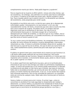 Carta a una mujer alcoholica | PDF