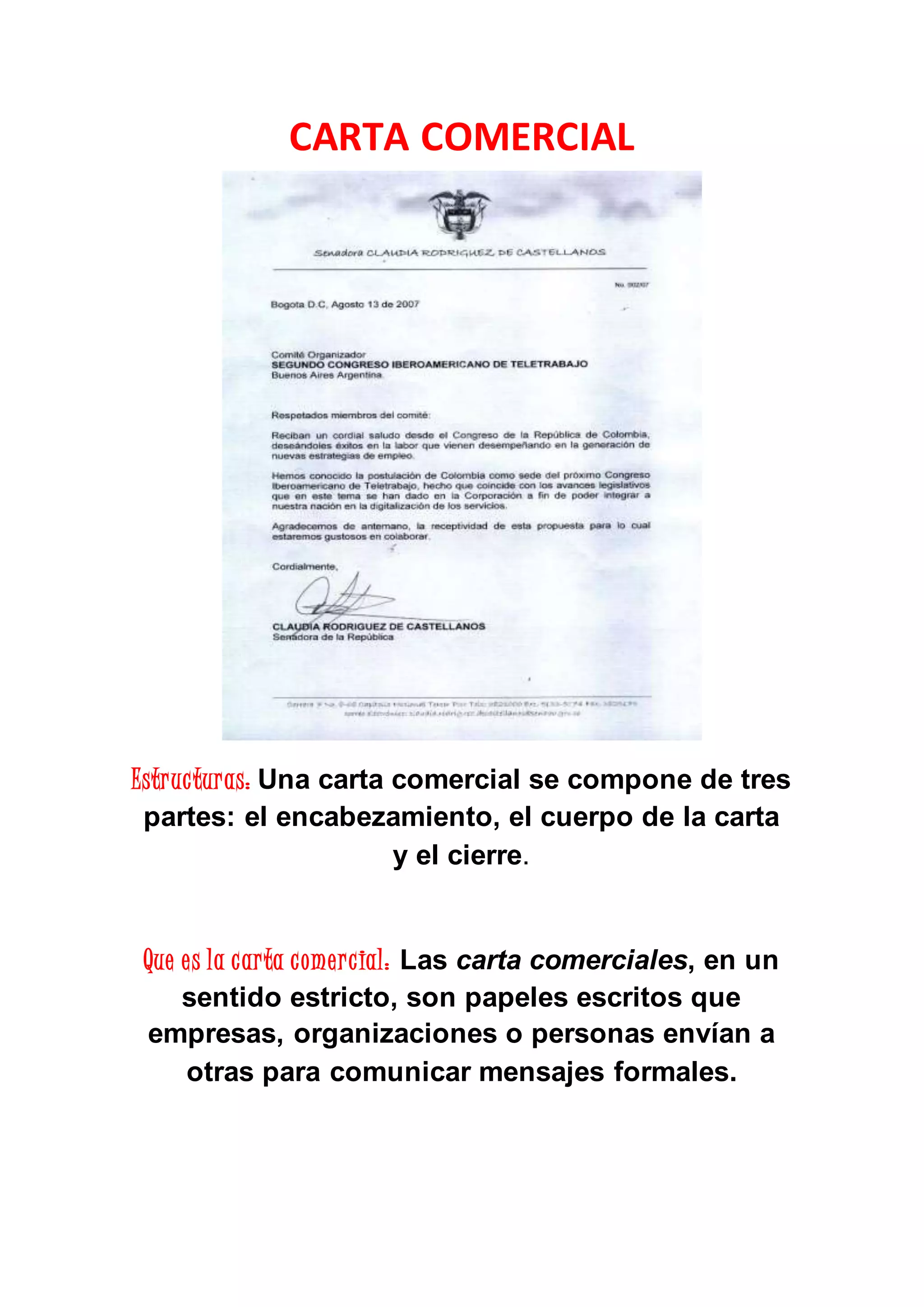 Carta comercial | DOCX