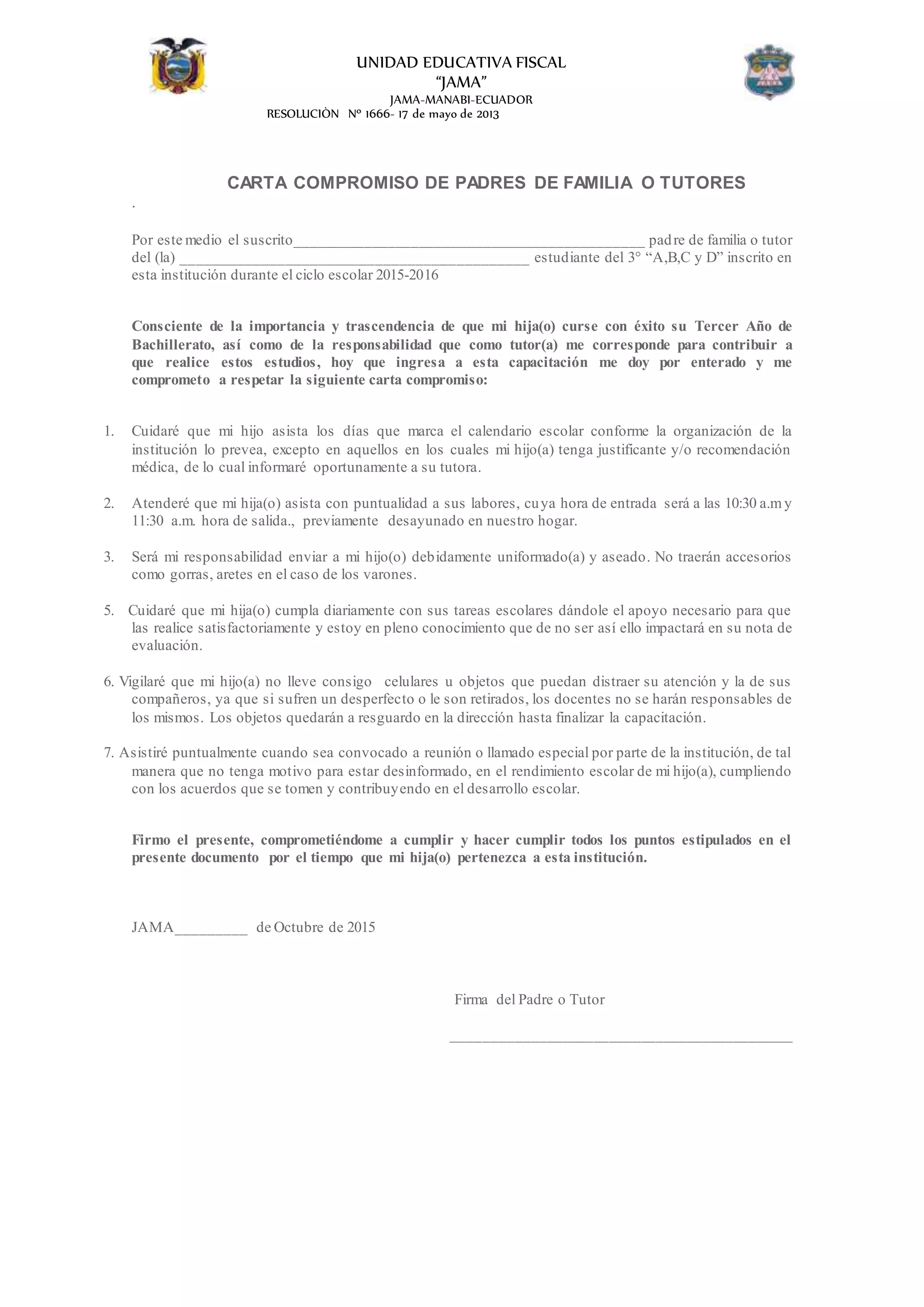 Carta Recordatoria De La Conferencia De Padres Y Maestros