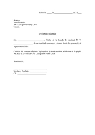 Escribir Una Carta De Declaración