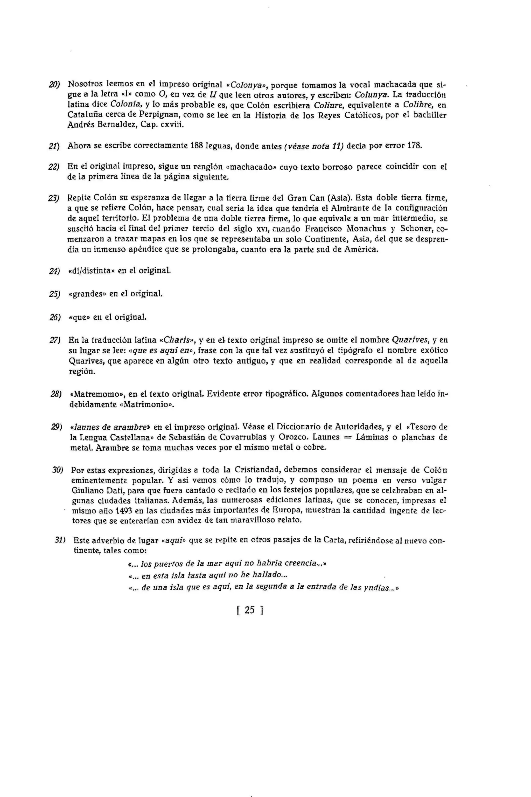La Carta de Colón anunciando el descubrimiento del nuevo mundo. 1493. | PDF