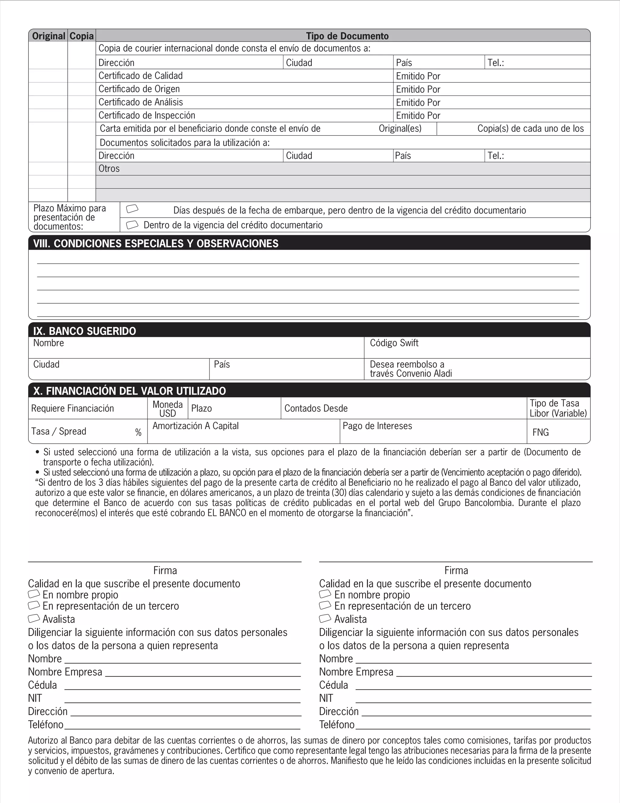 Carta de credito | PDF | Business | Business and Finance
