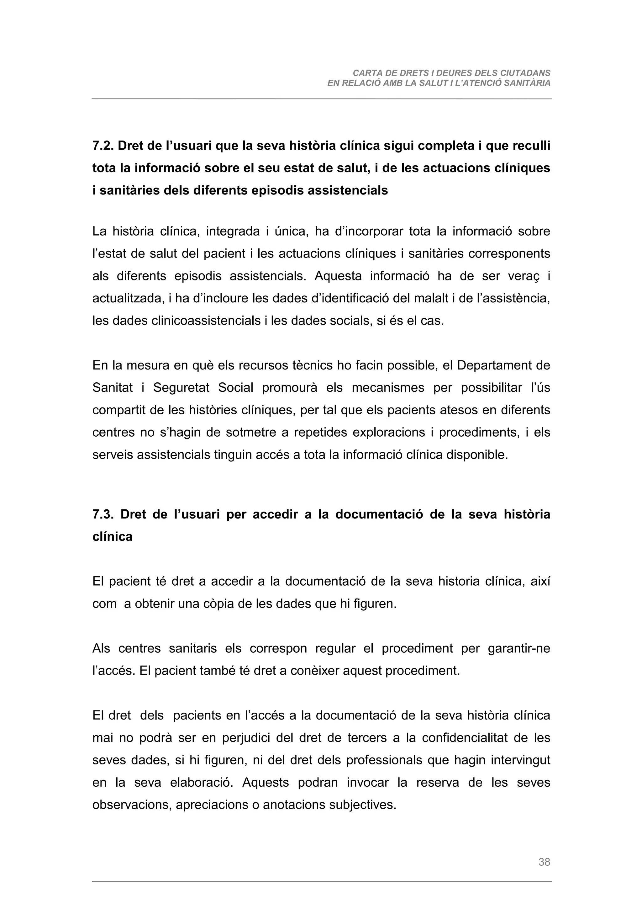 Carta de derets i deures | PDF