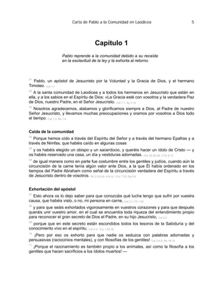 Carta de pablo a la comunidad en laodicea | PDF