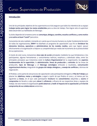 Curso para Supervisores de Producción | PDF