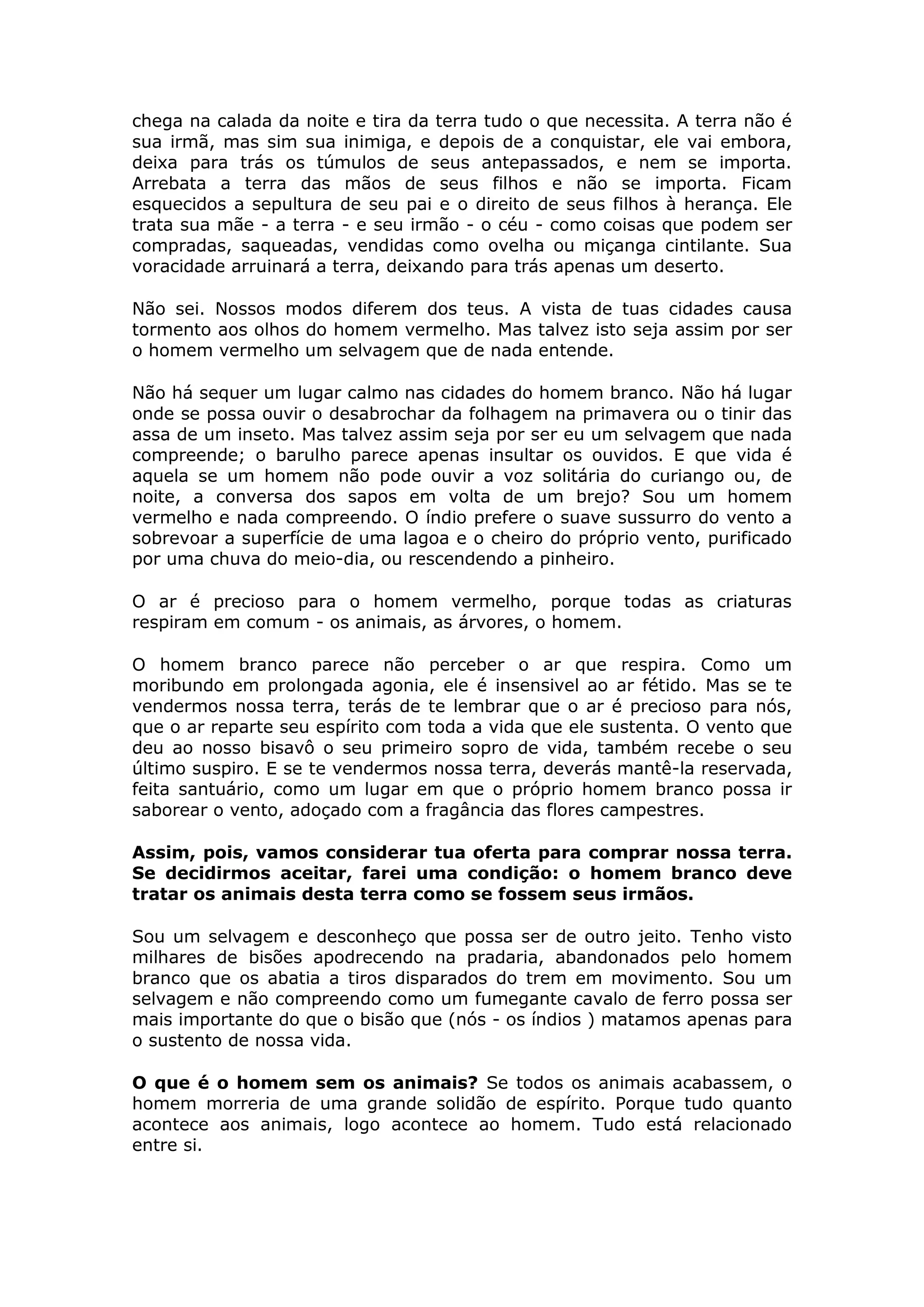 Carta do chefe seattle | PDF