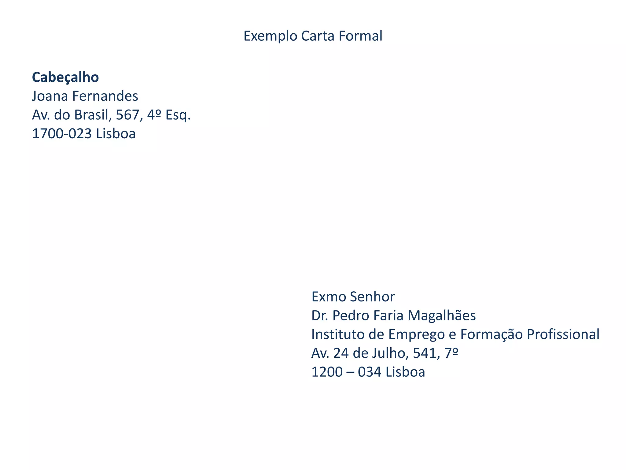 Carta formal e informal | PPTX