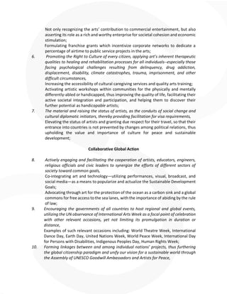 Cartagena declaration on art as a tool for peace and afro Caribbean ...