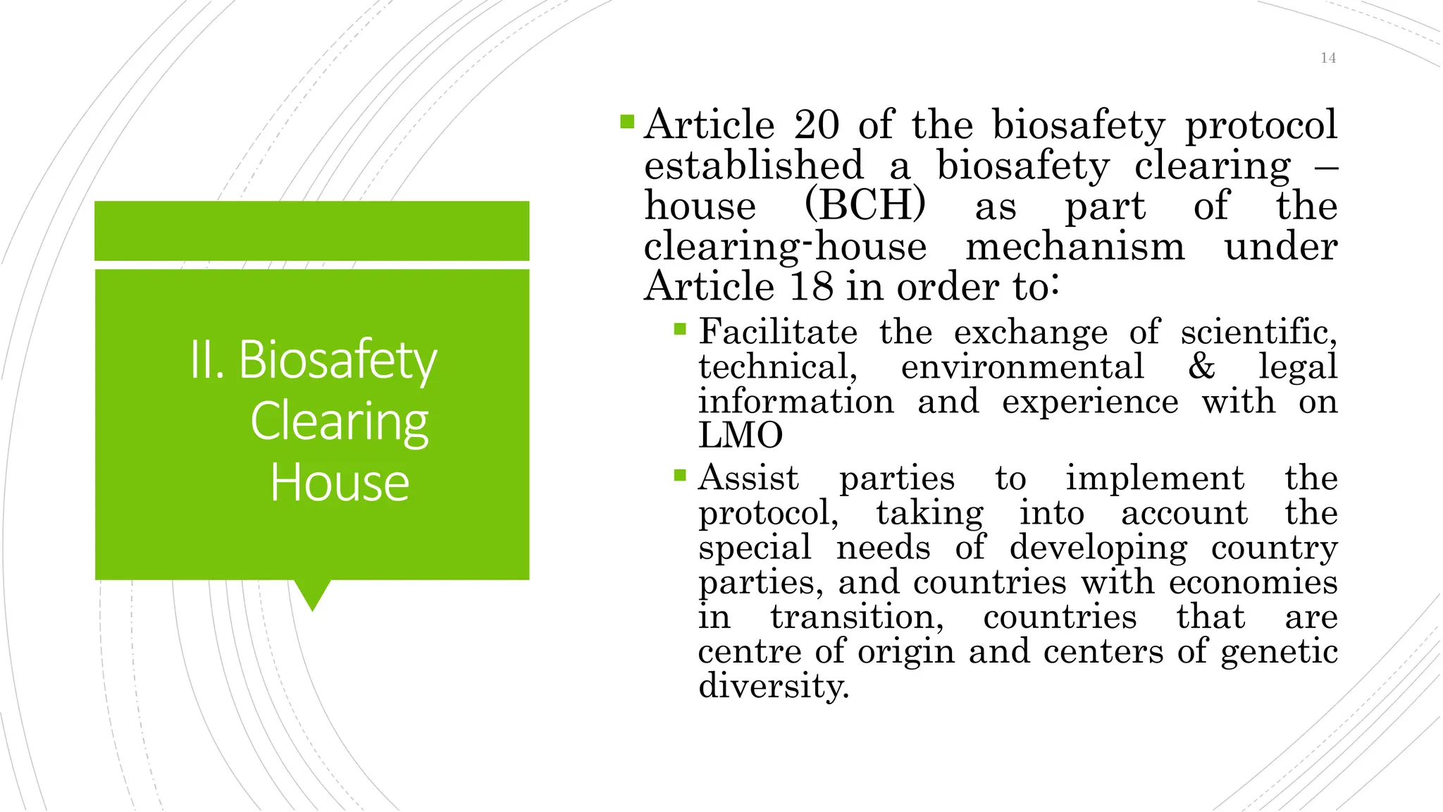 Cartagena Protocol on Biosafety to the Convention on Biological ...