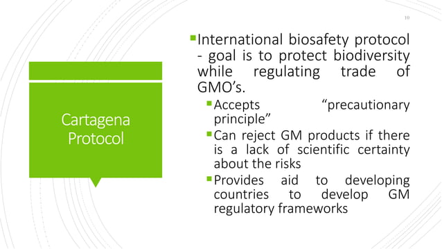 Cartagena Protocol on Biosafety to the Convention on Biological ...