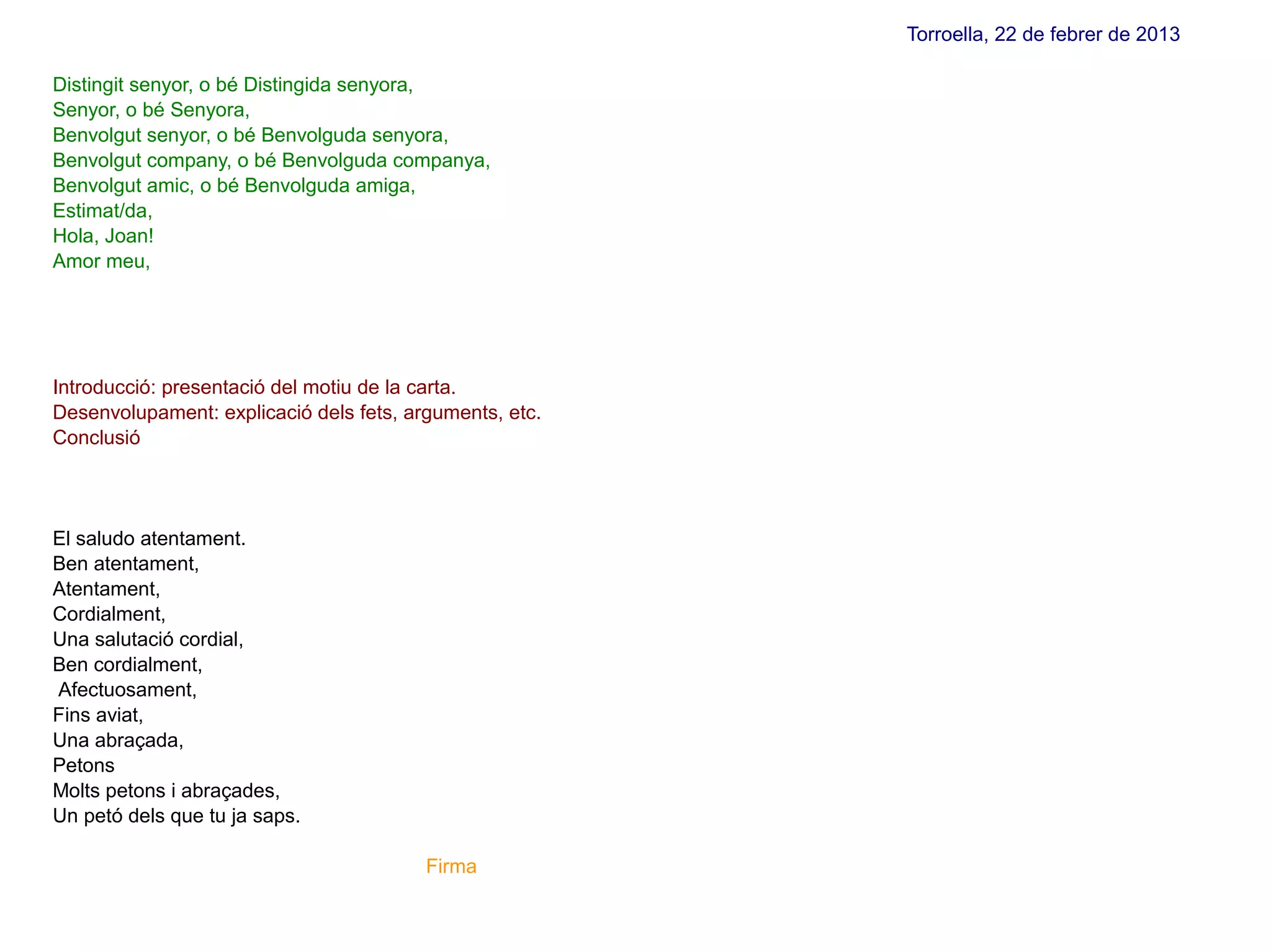 Carta informal | ODP