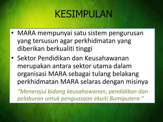 Carta organisasi mara | PPTX