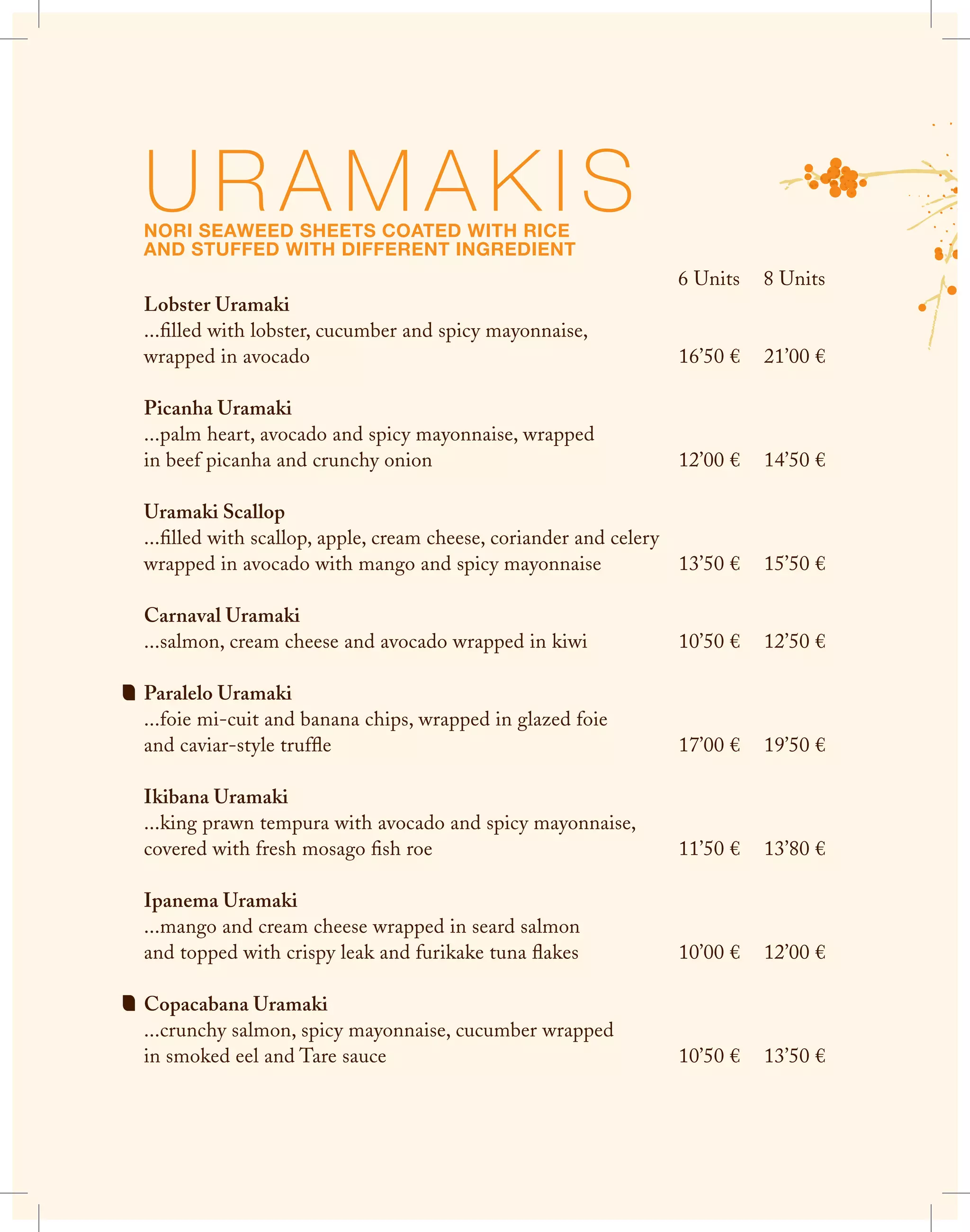 IKIBANA MENU CART (English) | PDF