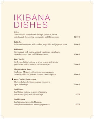IKIBANA MENU CART (English) | PDF