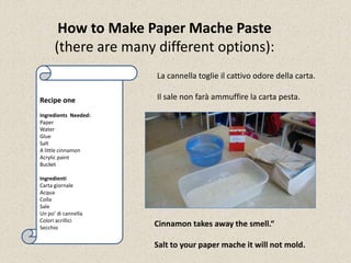Carta pesta - Paper mache paste | PPT