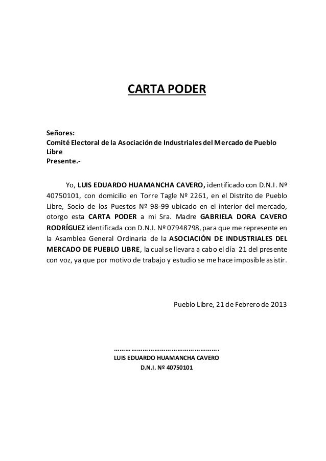 Carta poder
