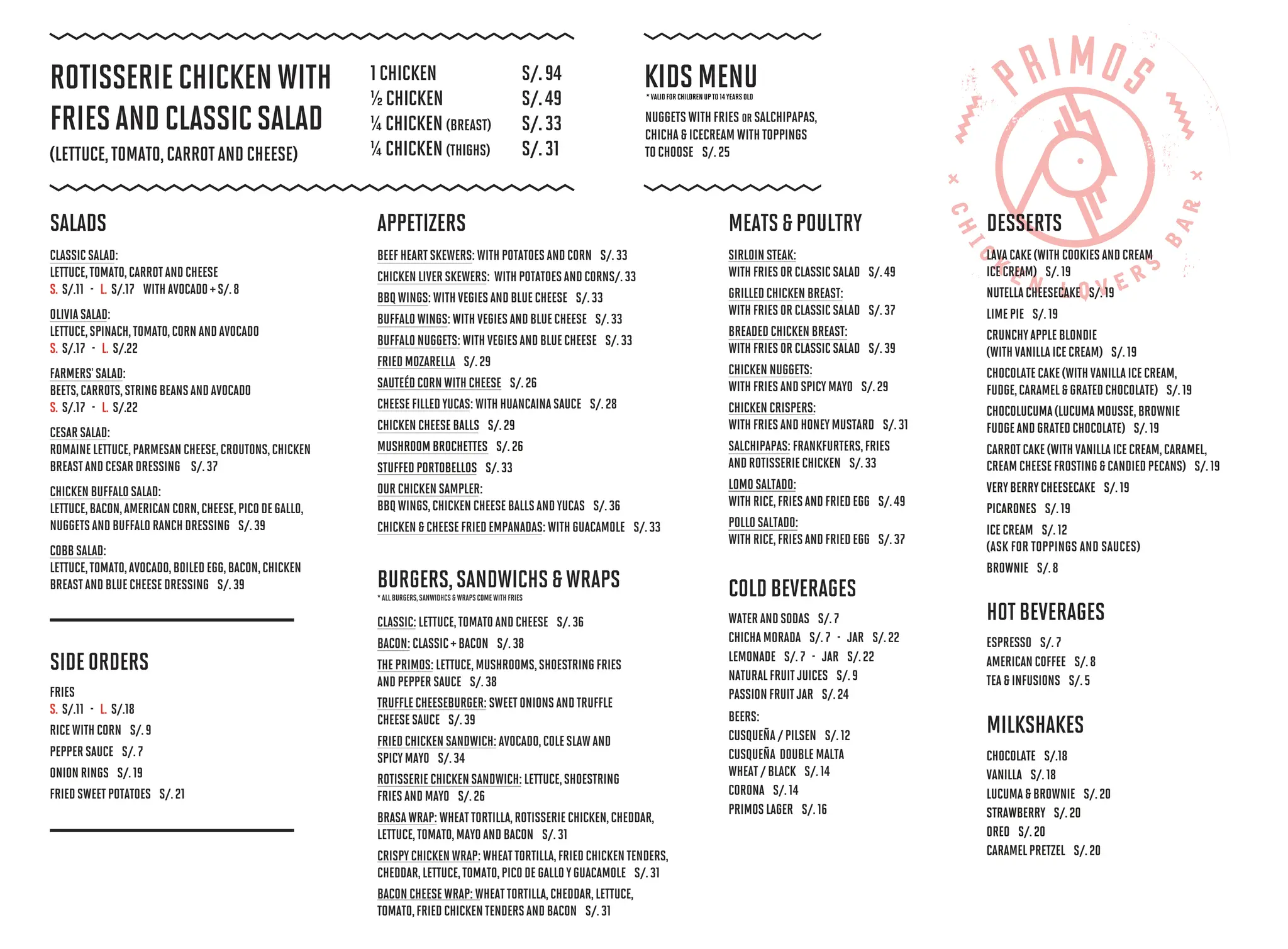 Carta Primos Web 4 carta restaurante modelo | PDF