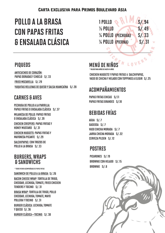 Carta Primos Web 4 carta restaurante modelo | PDF | Desserts and Baking ...