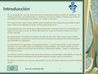 Cartas formales | PPT