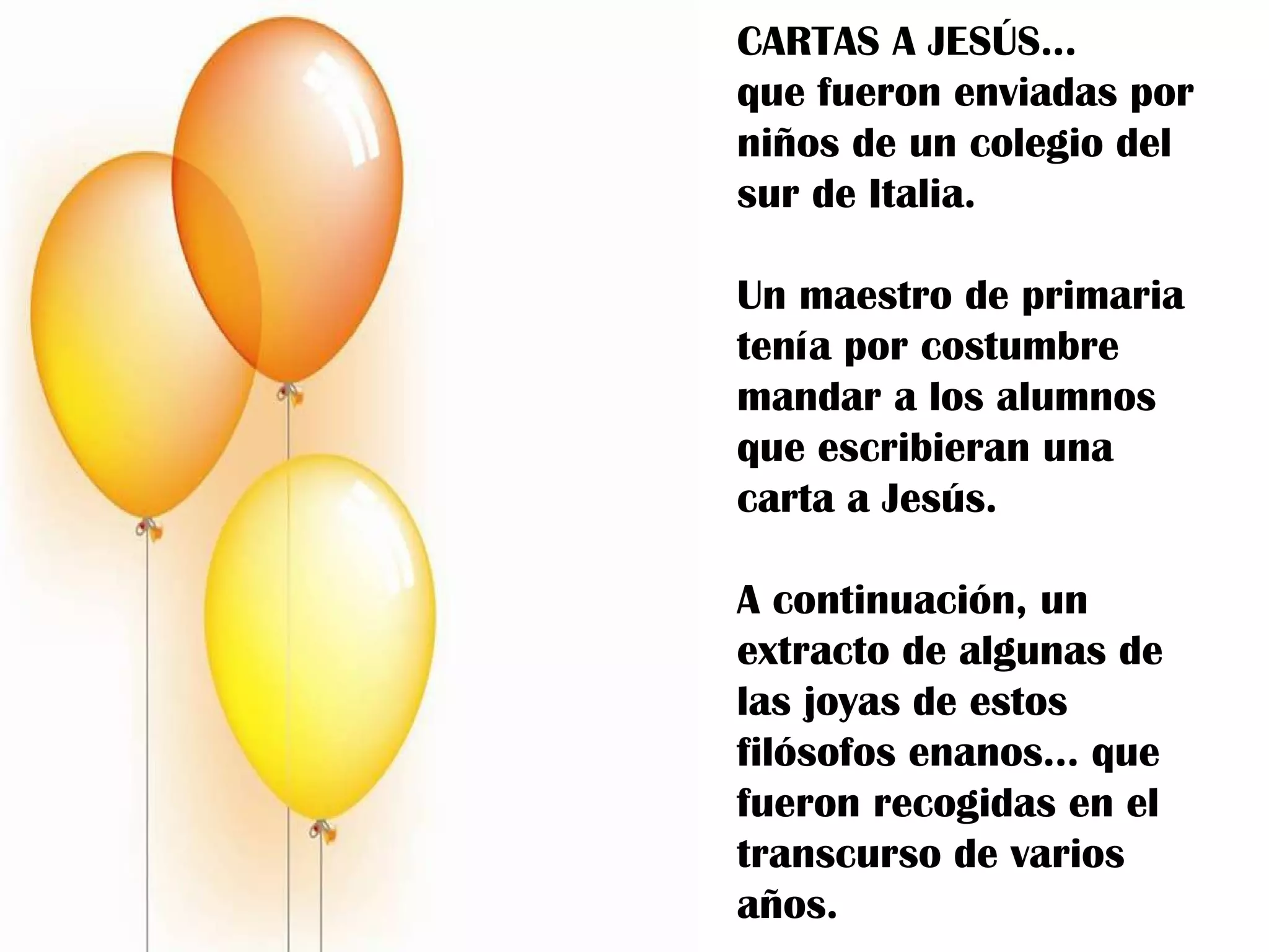 carta de niños a Jesús | PPS