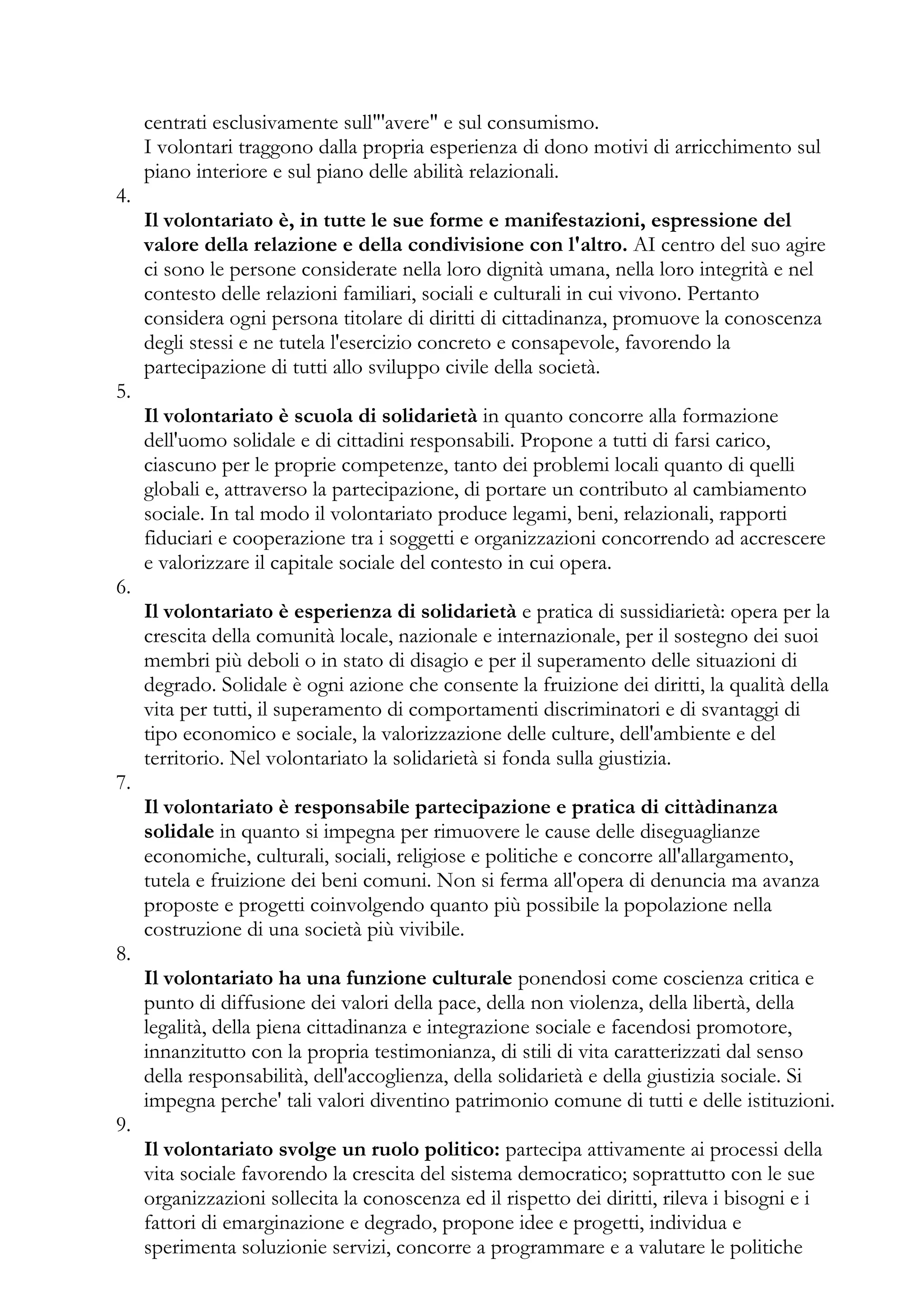 Carta Valori Del Volontariato pdf | PPT Carta Valori Del Volontariato pdf | PPT