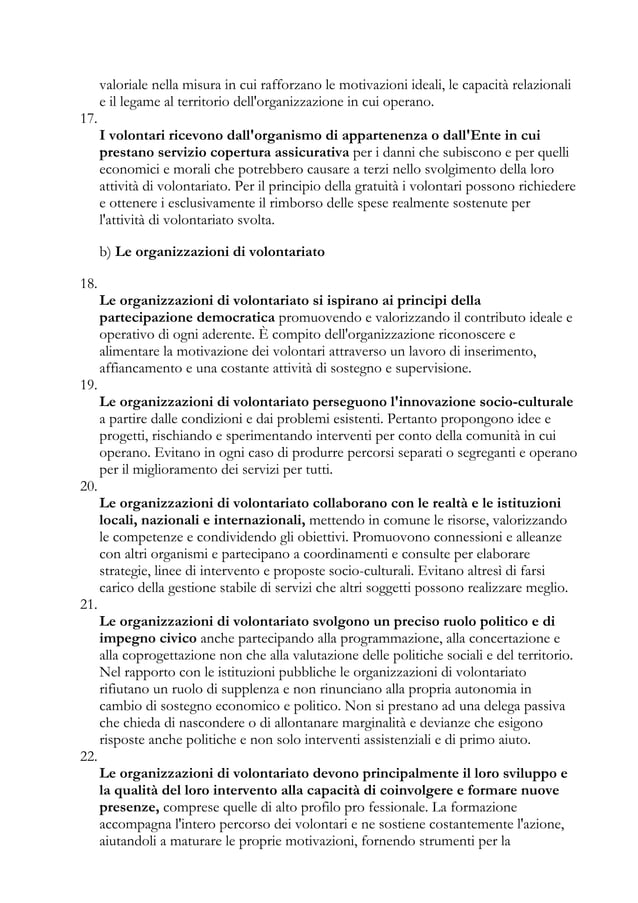 Carta Valori Del Volontariato pdf | PDF