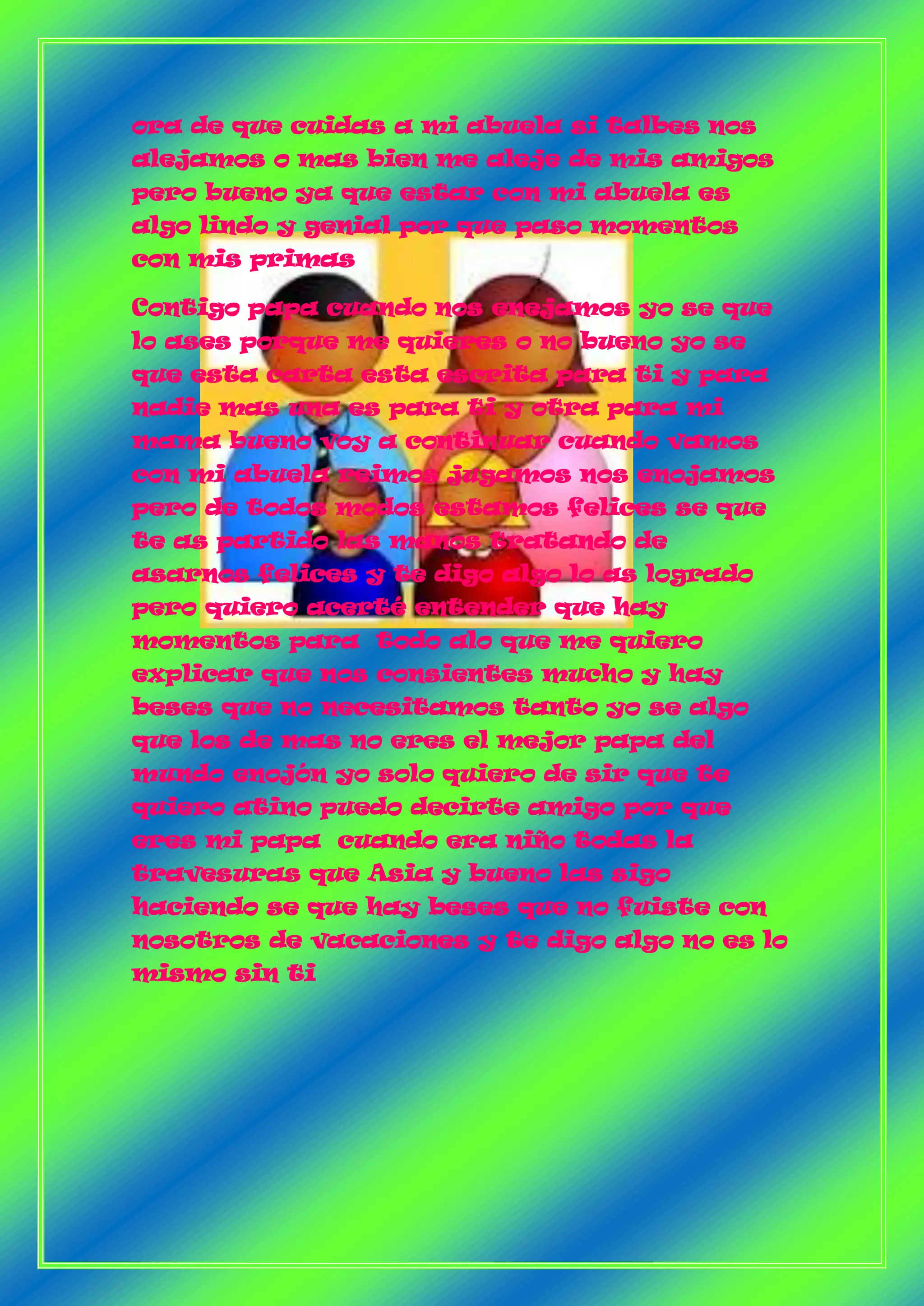 Carta a mis padres | PDF