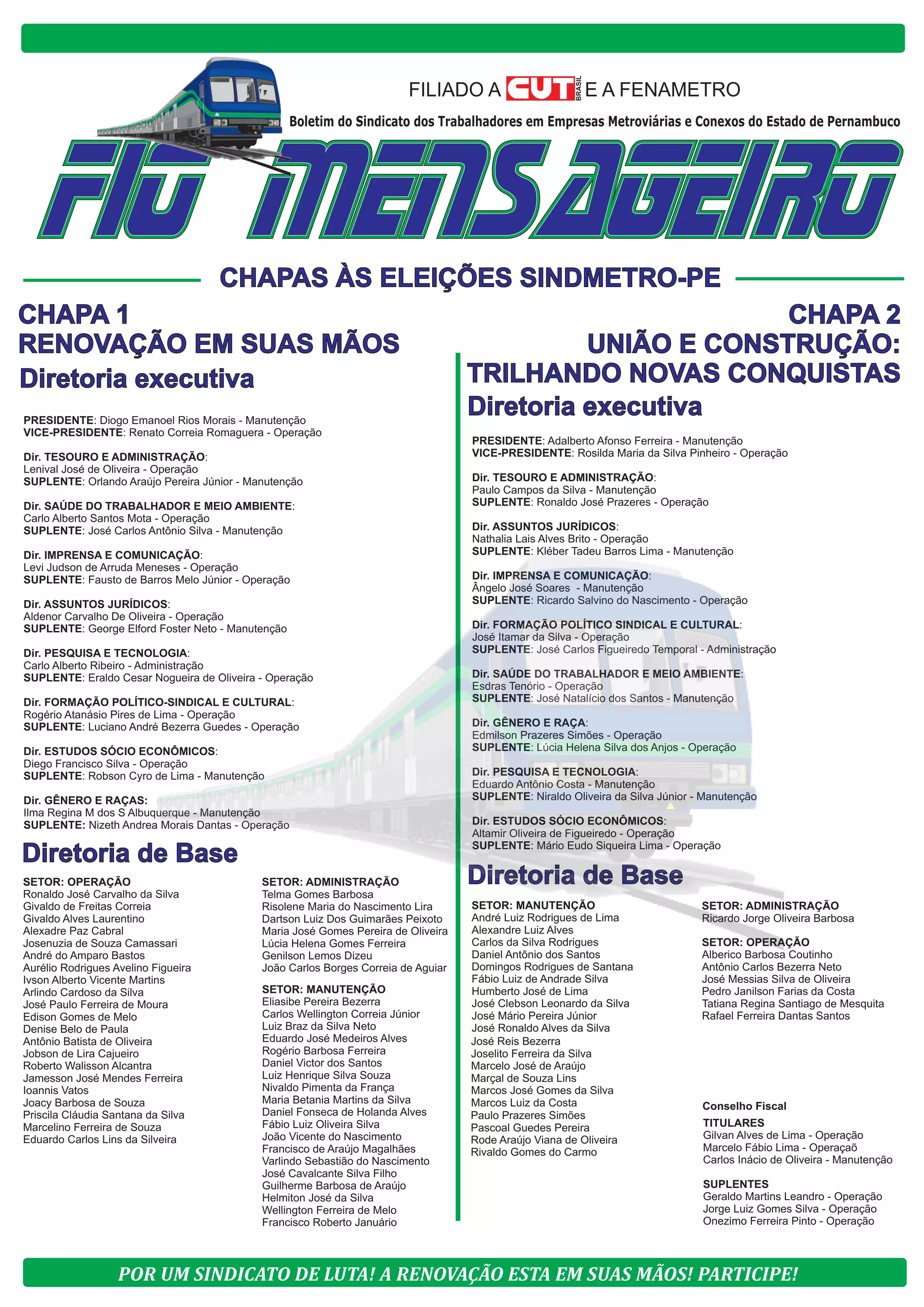Cartaz chapas sindmetro pe | PDF