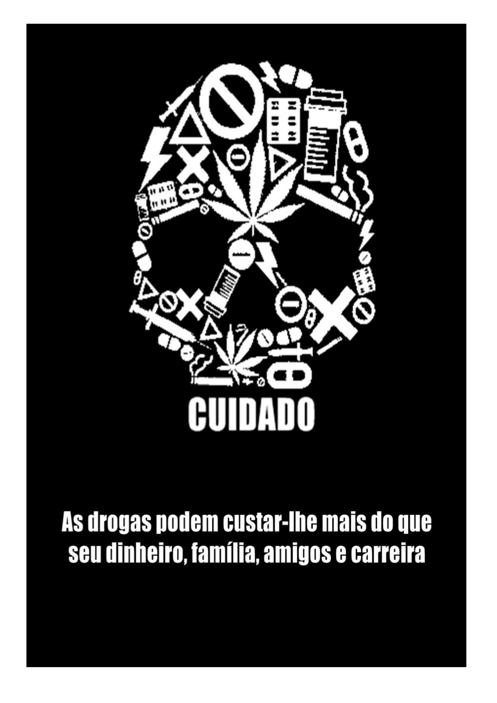 Cartazes contra as drogas, álcool e cigarro para imprimir