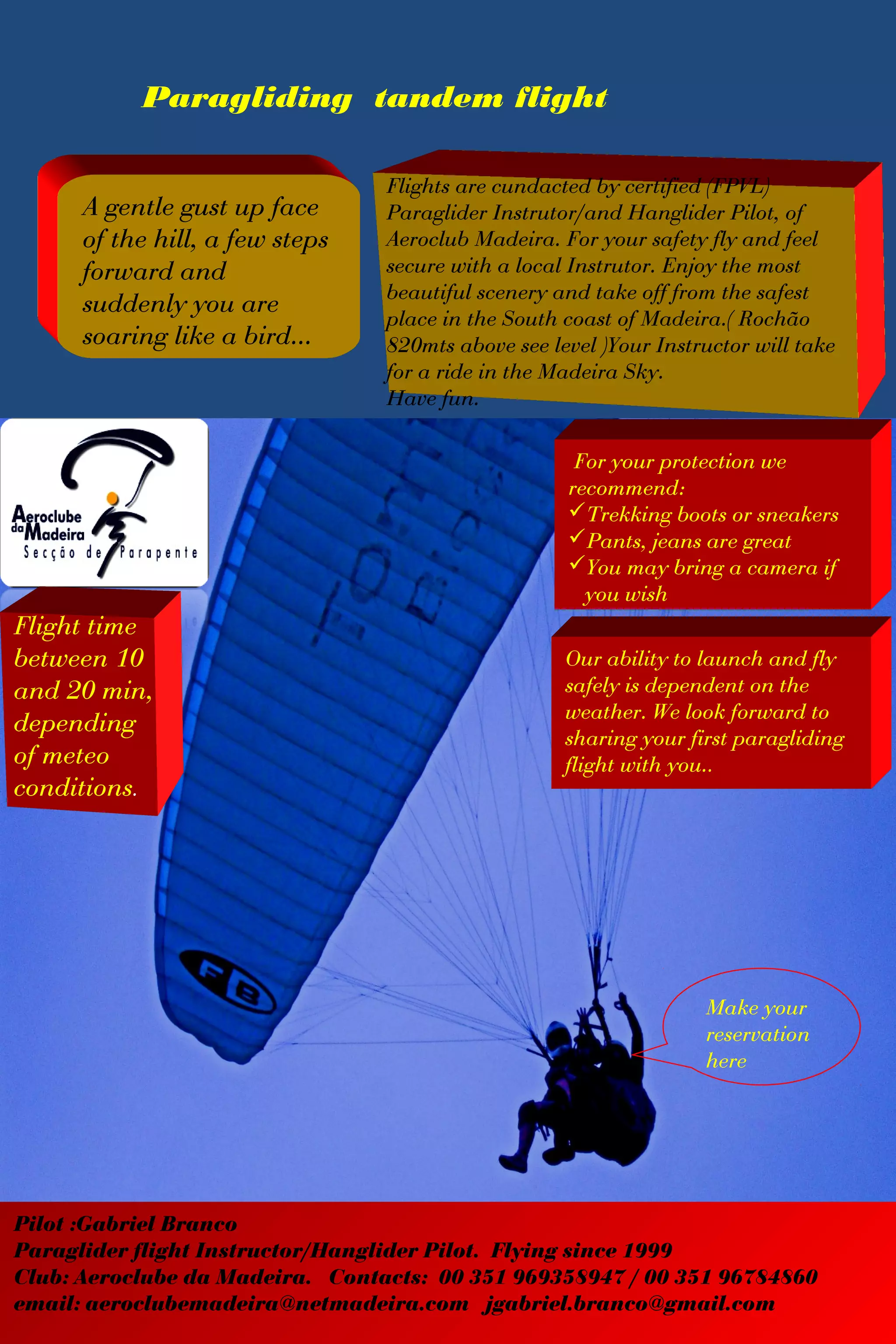 Paragliding tandem flight | PPT