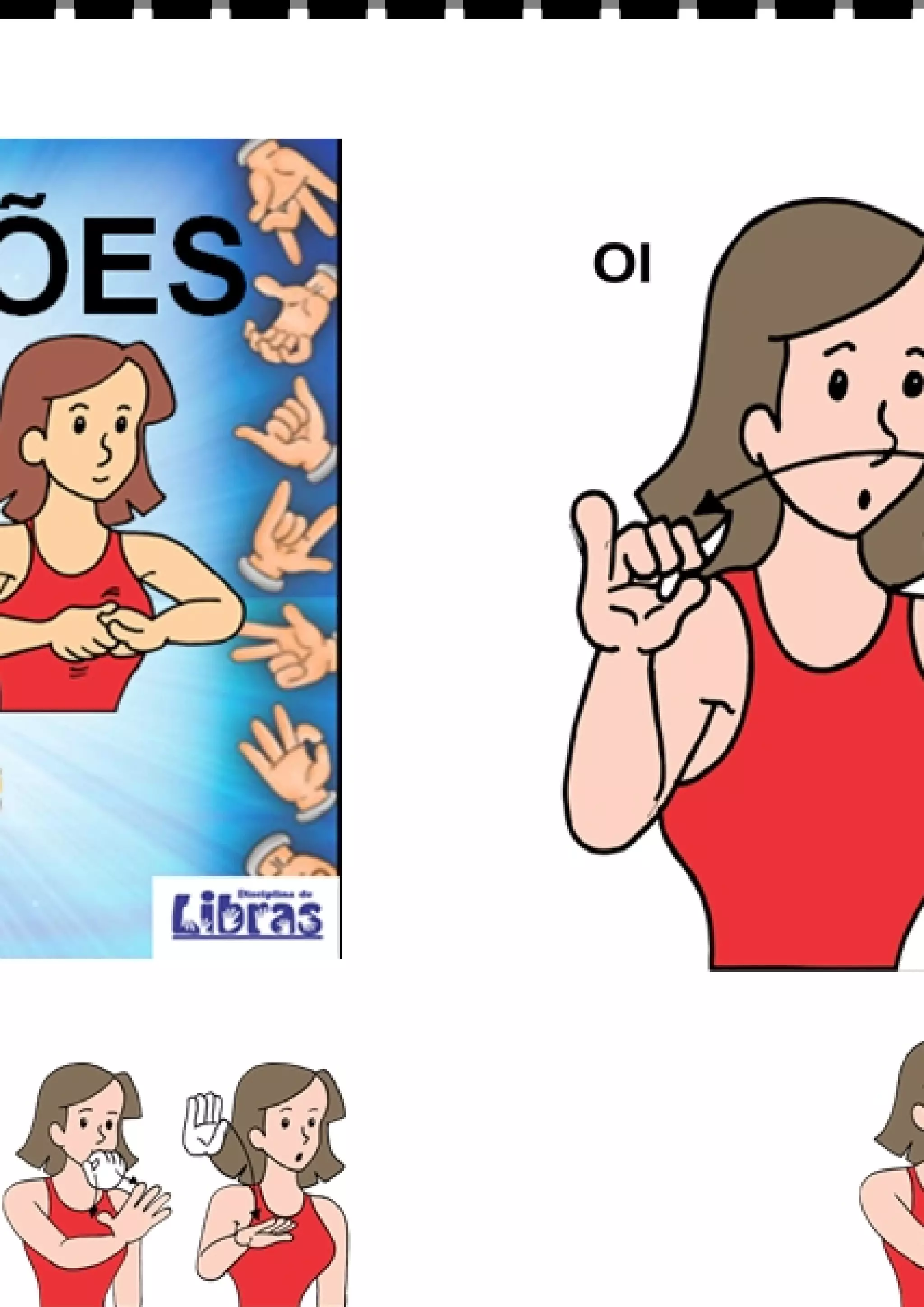 LIBRAS Cartaz saudações 9 folhas trabalhando com surdos | PDF