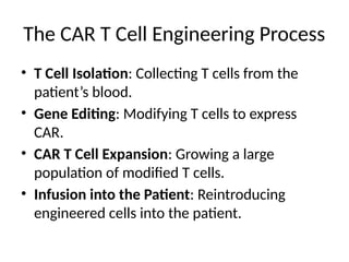 CAR_T_Cells_Engineering for biomedical engineering | PPTX
