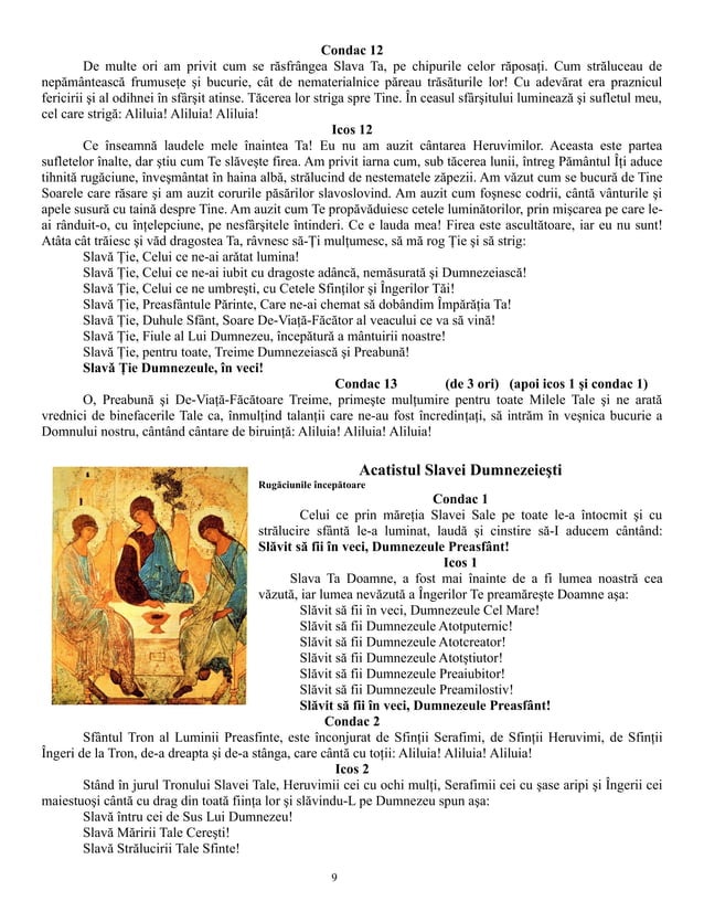 Carte De Acatiste Paraclise Canoane Rugaciuni | PDF