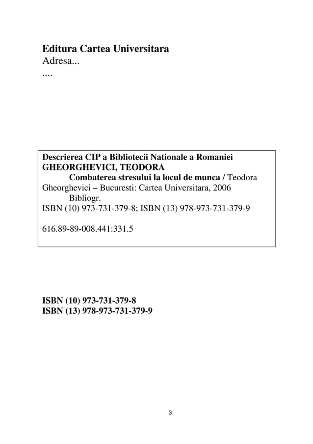 Stresul la locul de munca | PDF