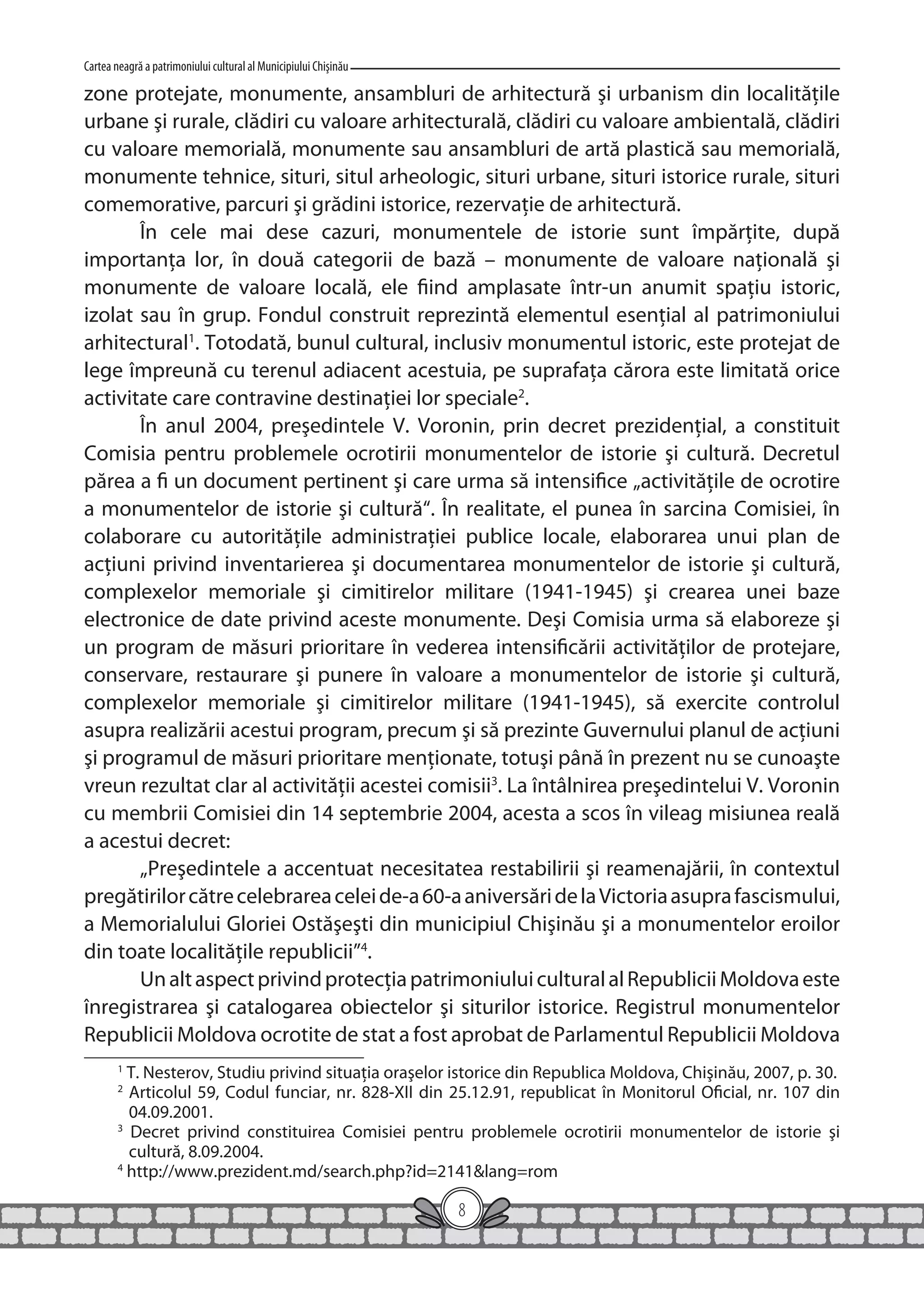 Cartea Neagra a Patrimoniului Cultural din Chisinau | PDF