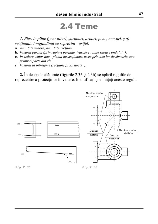 Carte desen tehnic & geometrie descriptiva | PDF