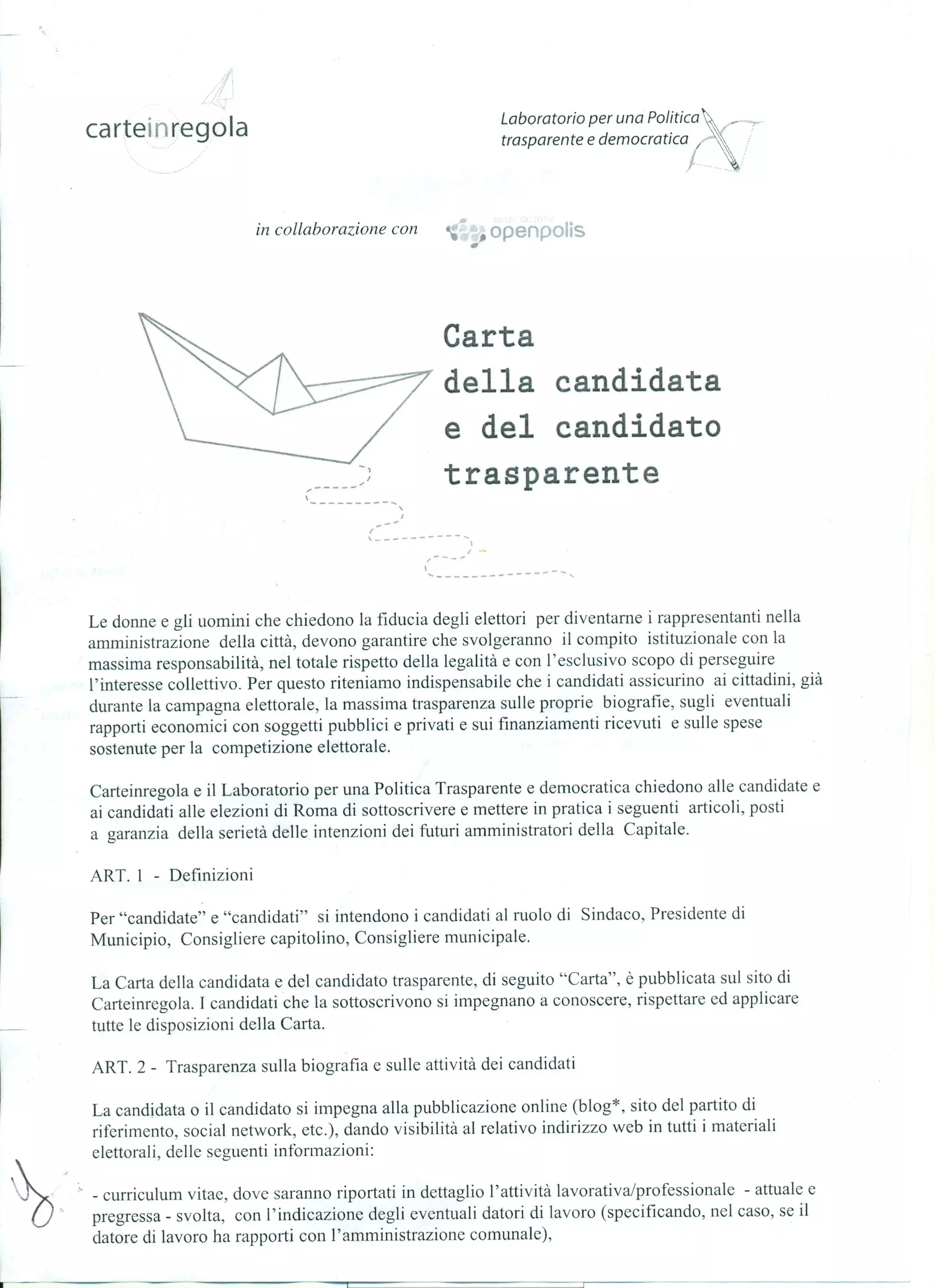 Cartein regola documento_francesca del bello | PDF