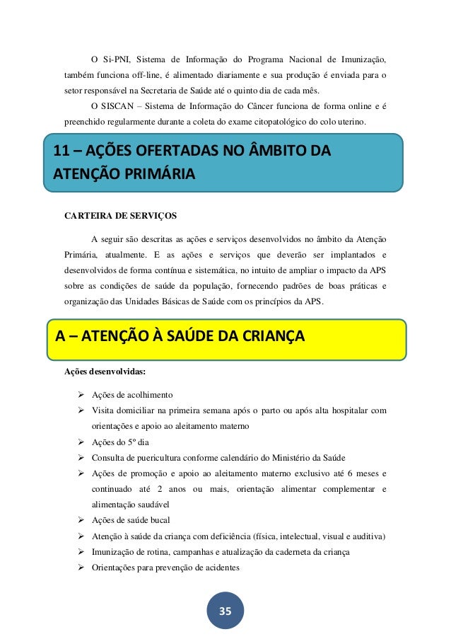 Carteira De ServiÇos Da AtenÇÃo PrimÁria À SaÚde De Paracatu Mg