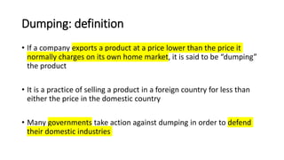 Cartel - Price discrimination - Dumping - Commodity Agreement | PPT