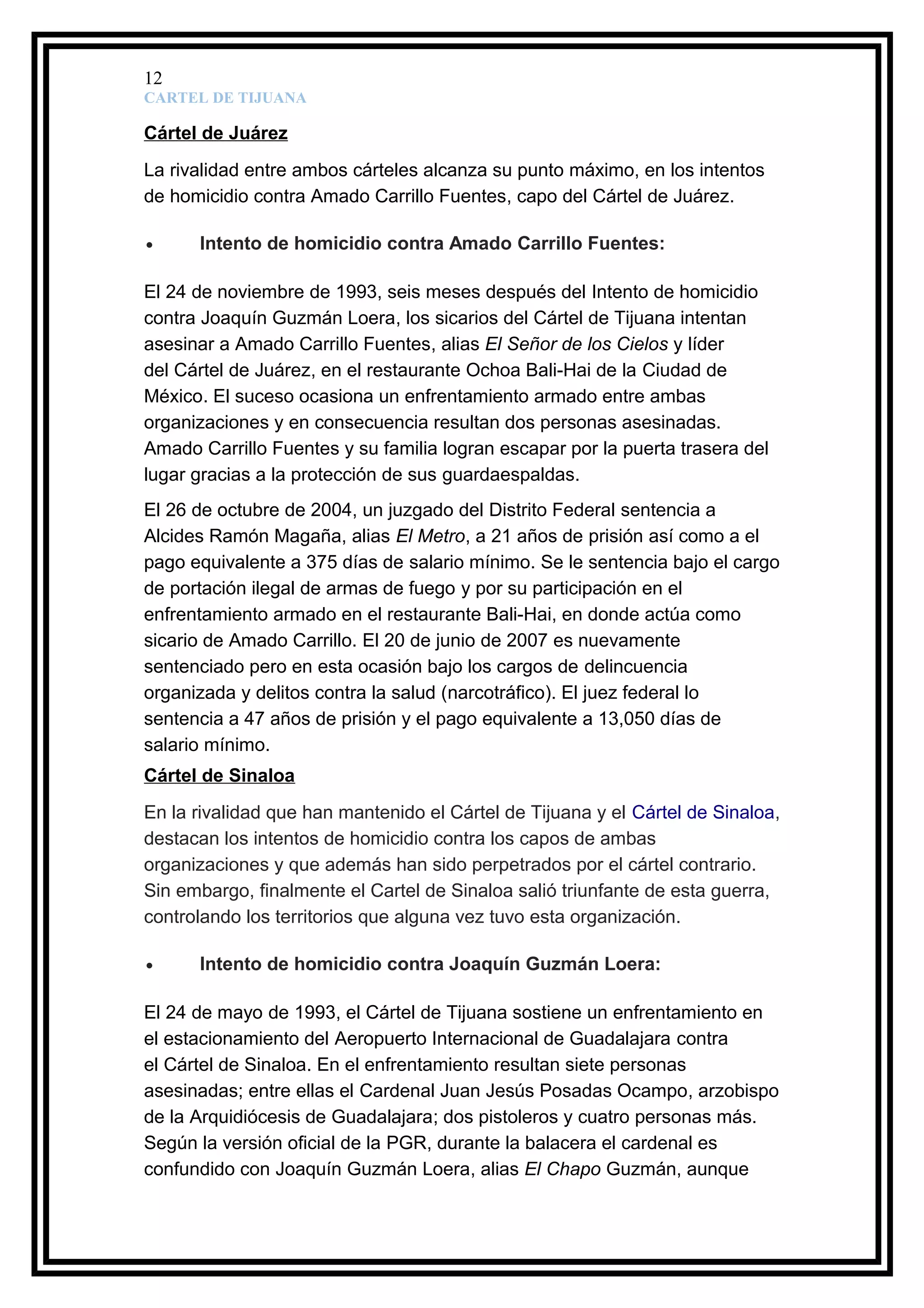 Cartel de tijuana | DOC