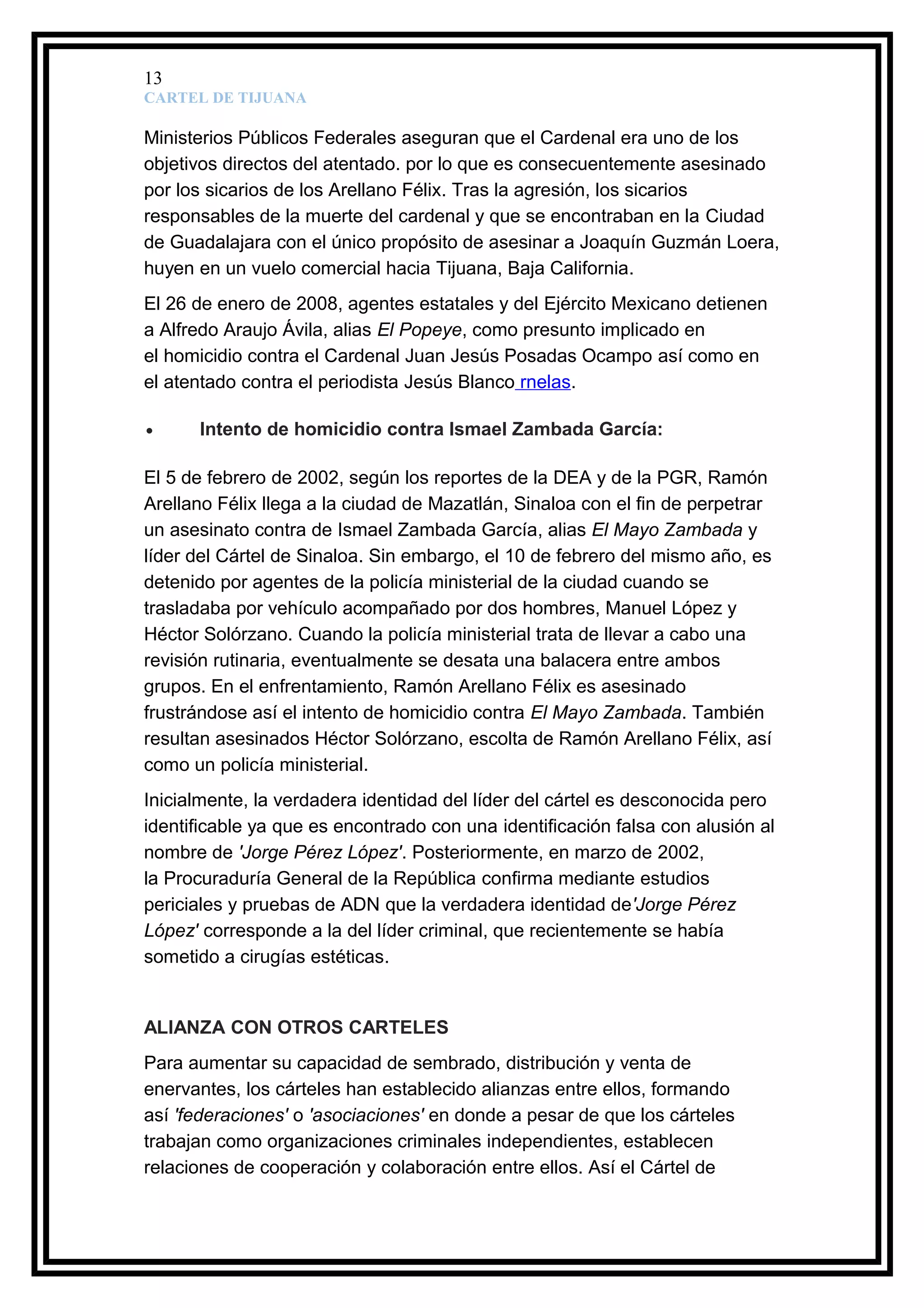 Cartel de tijuana | DOC