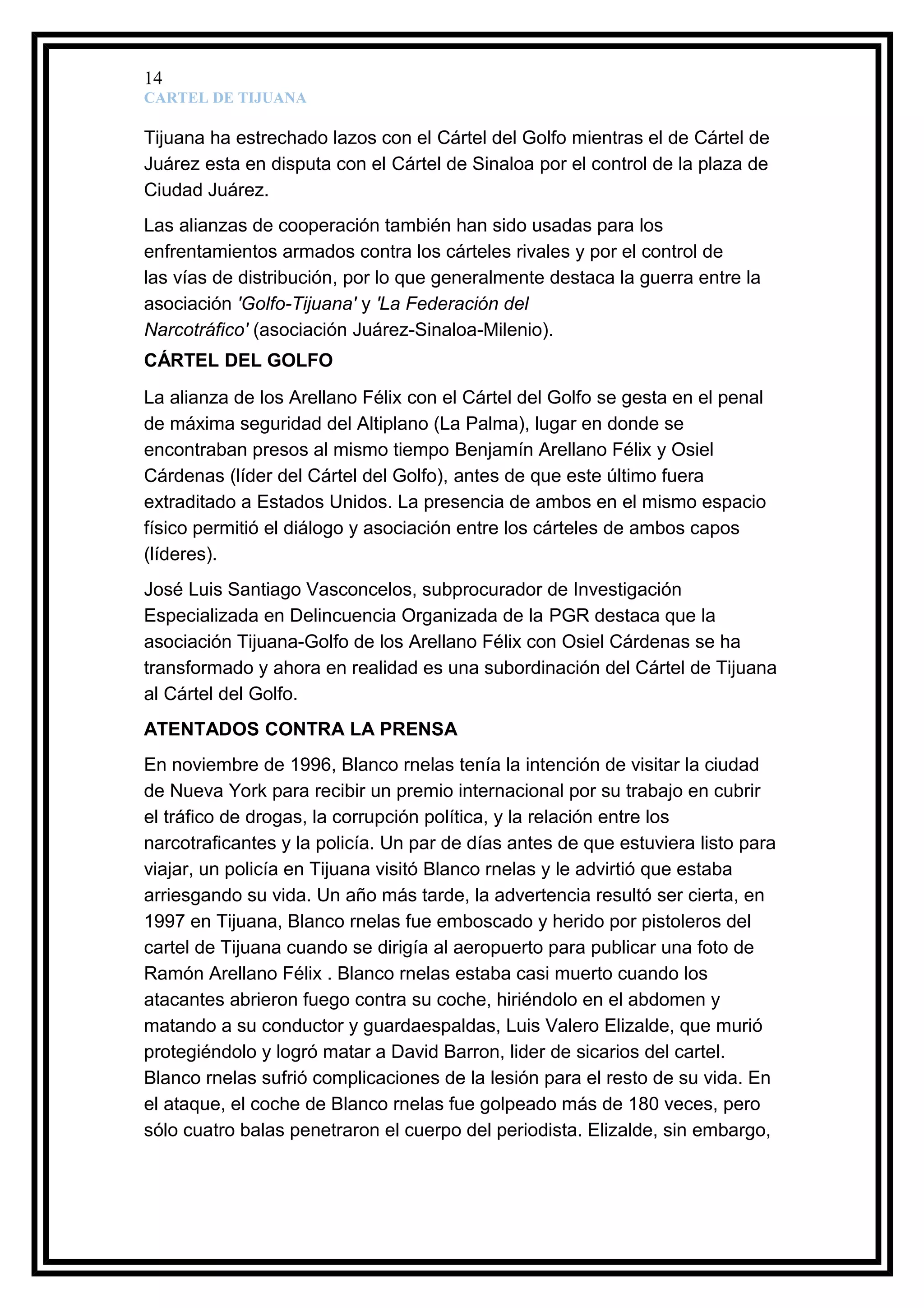 Cartel de tijuana | DOC
