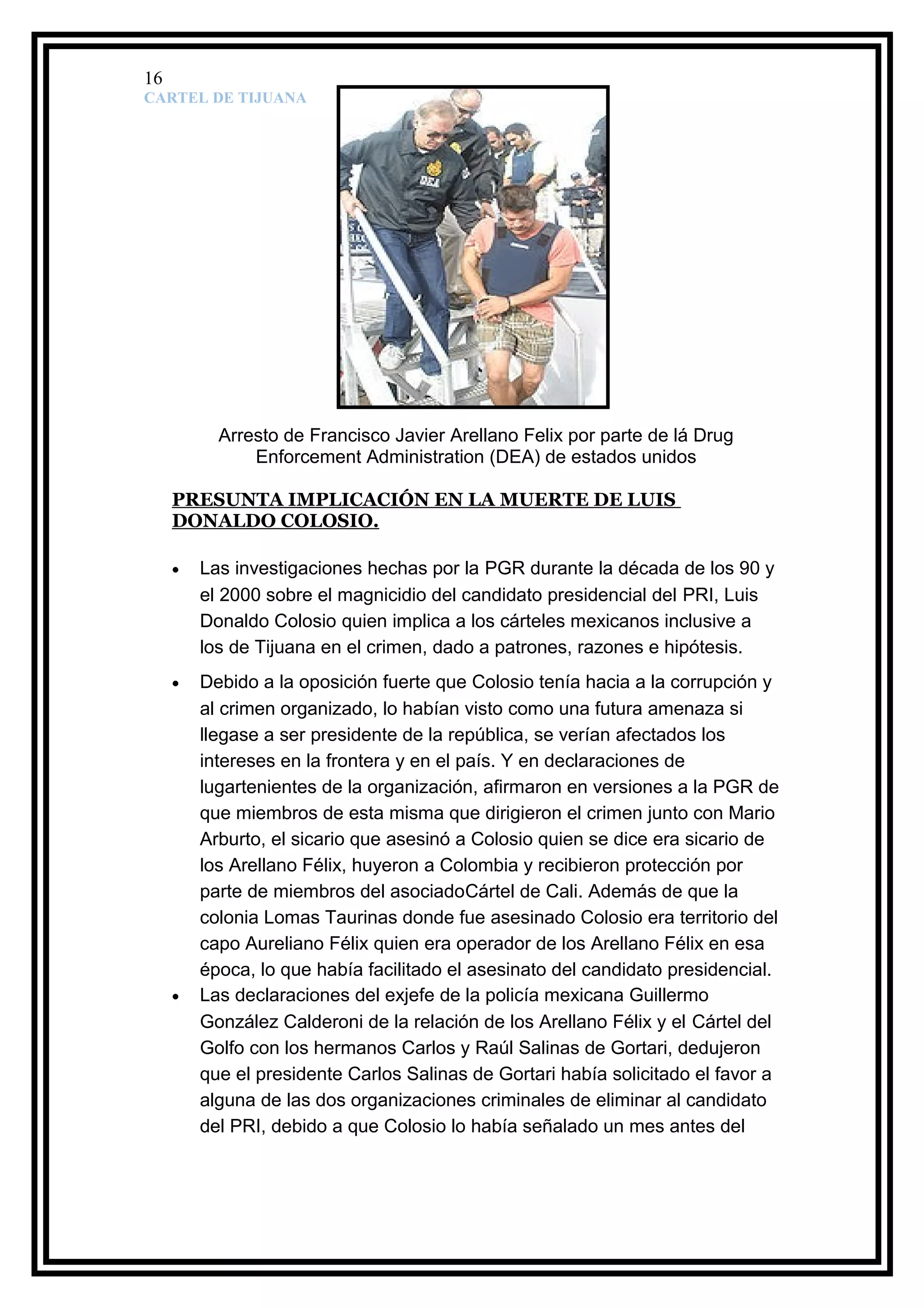 Cartel de tijuana | DOC