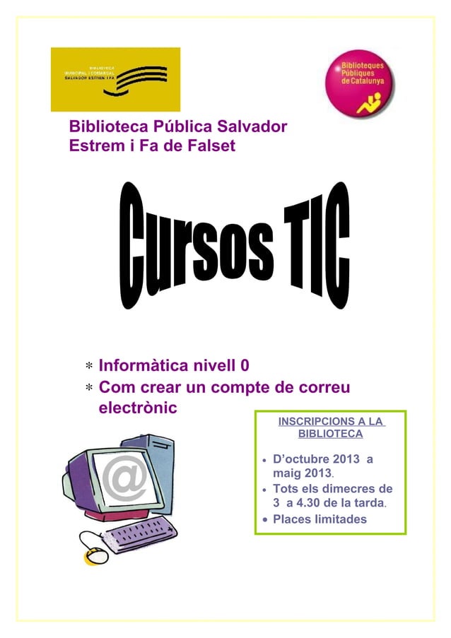 Cursos TIC a la Biblioteca de Falset | PDF