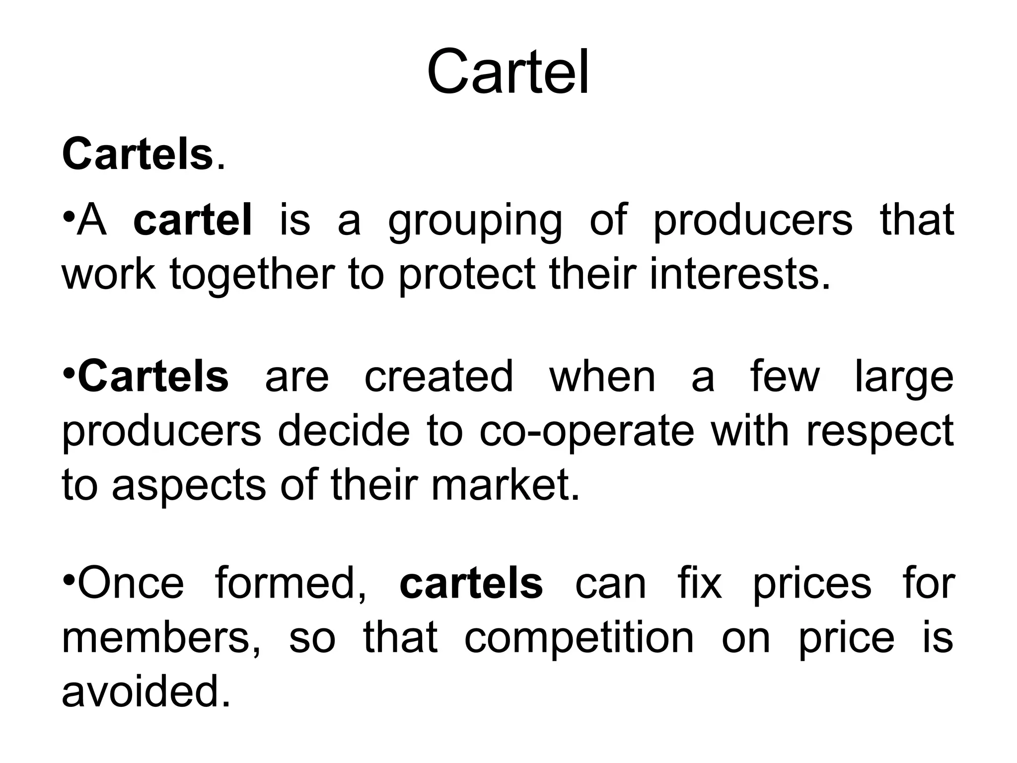 Cartel model economic | PPT