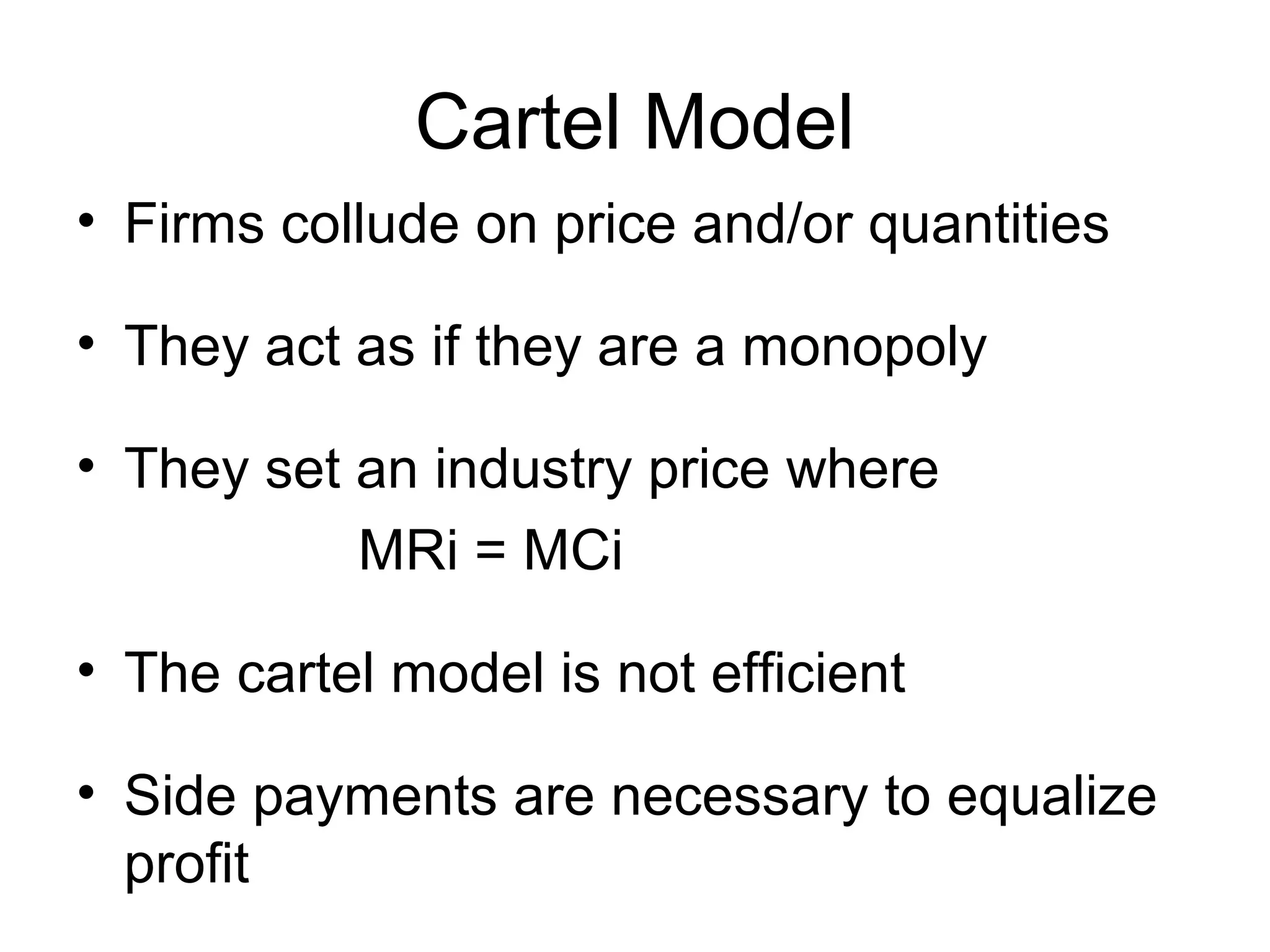 Cartel model economic | PPT
