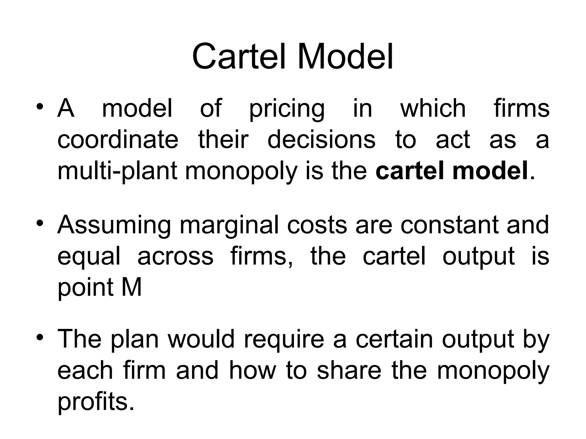 Cartel model economic | PPT