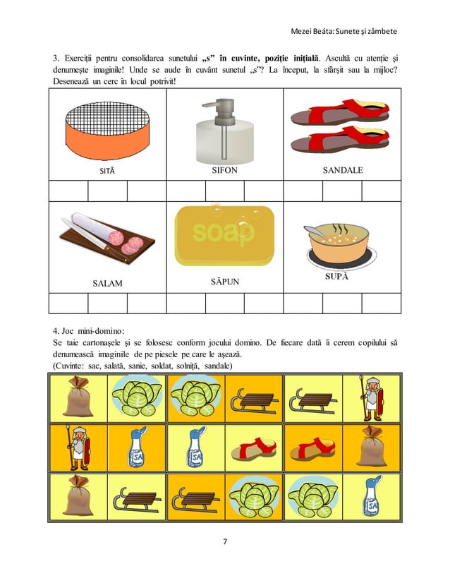 Carte logopedie sigmatism | PDF