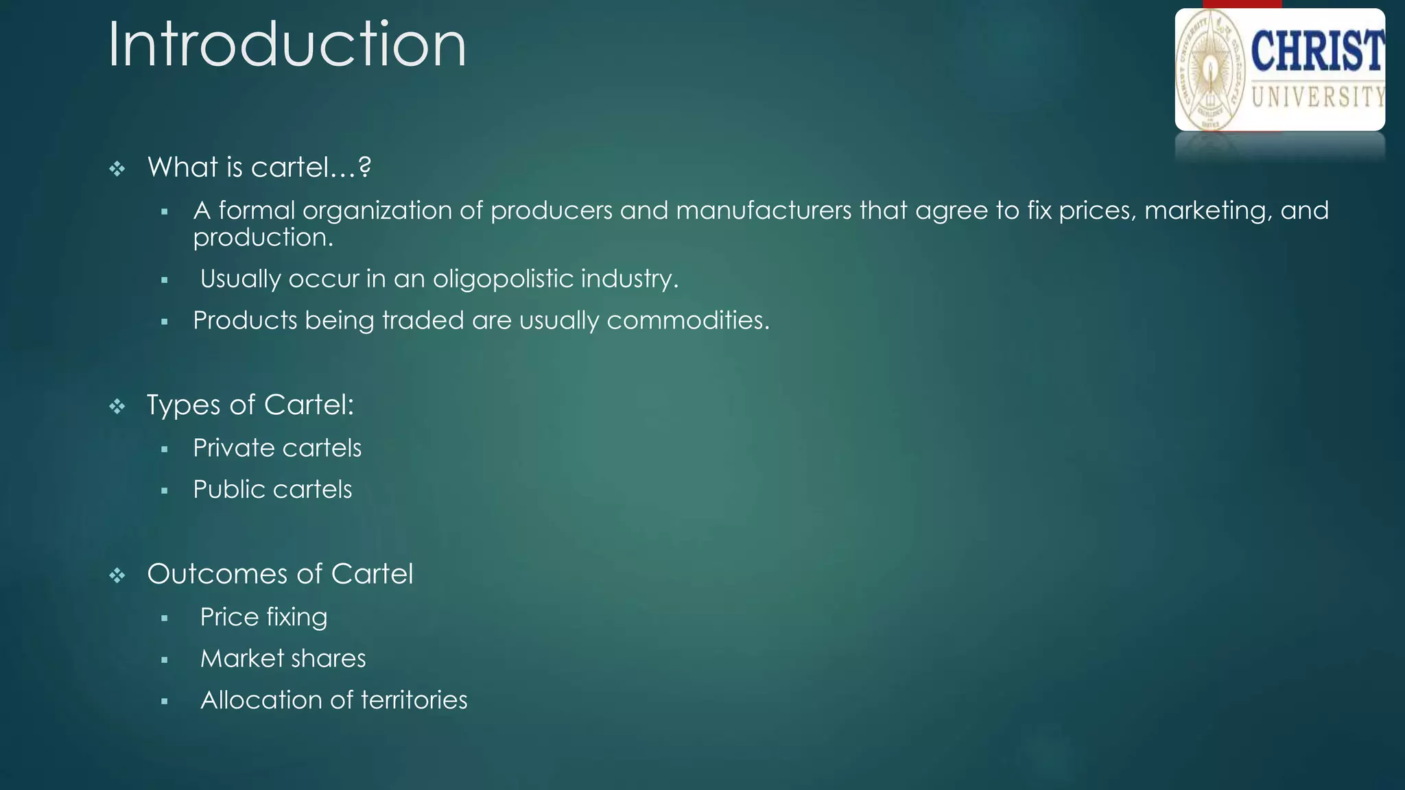 Cartel presentation | PPT