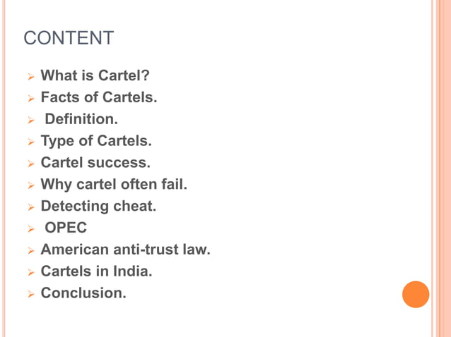 Cartels ppt | PPT